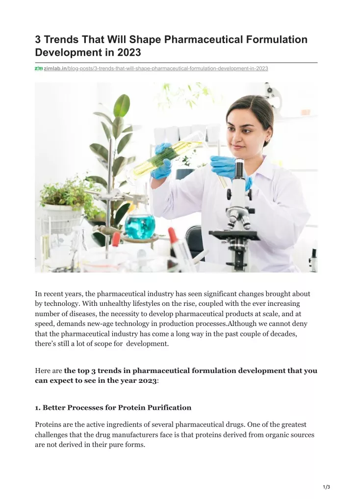 PPT - zimlab.in-3 Trends That Will Shape Pharmaceutical Formulation ...