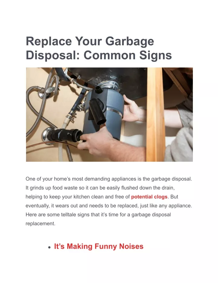 PPT - Replace Your Garbage Disposal_ Common Signs PowerPoint ...