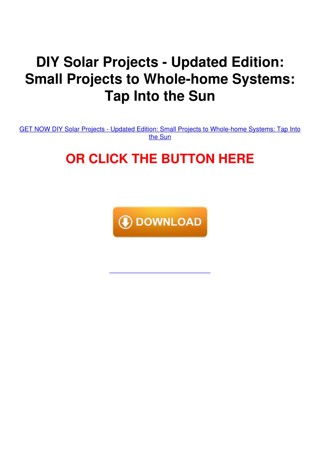 PPT - (PDF/DOWNLOAD) DIY Solar Projects - Updated Edition: Small ...