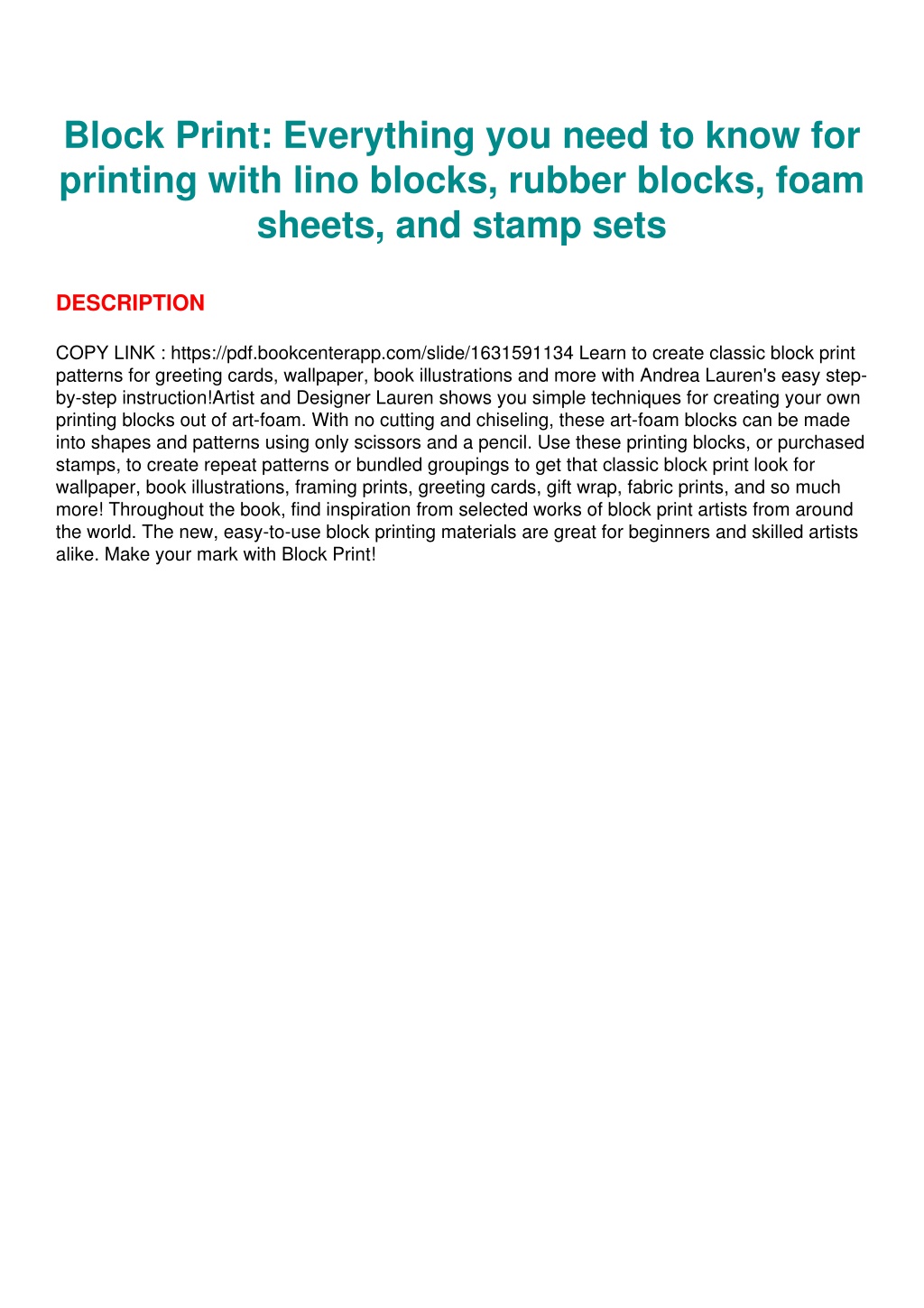 PPT - _PDF_ Block Print: Everything you need to know for printing with ...