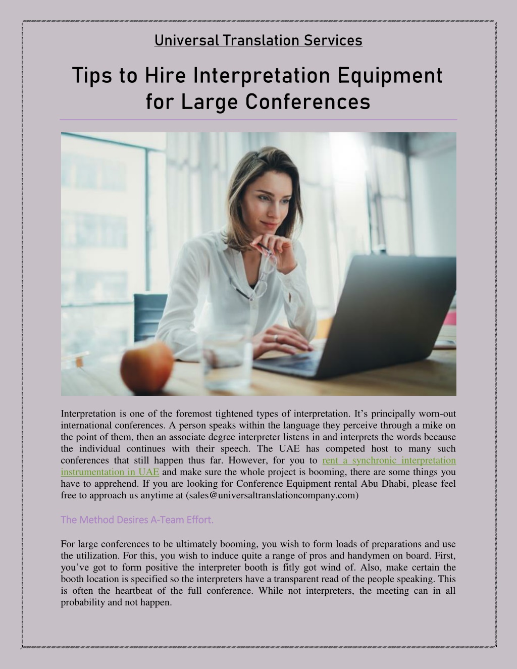 PPT - Tips to Hire Interpretation Equipment for Large Conferences ...