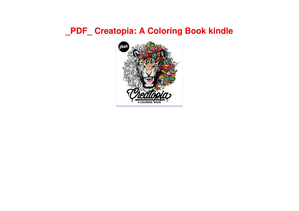 PPT - _PDF_ Creatopia: A Coloring Book kindle PowerPoint Presentation ...