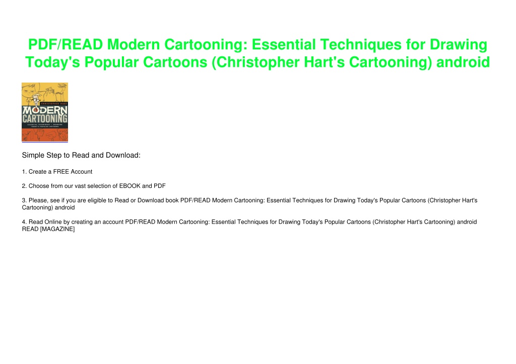 PPT - PDF/READ Modern Cartooning: Essential Techniques for Drawing ...