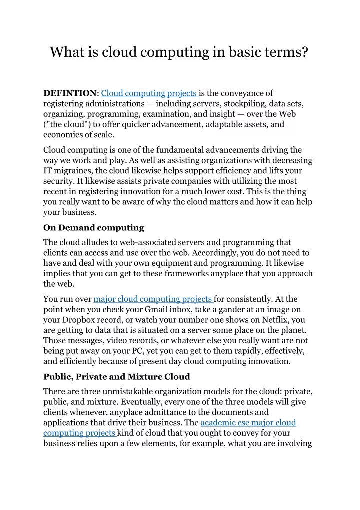 PPT - What is cloud computing in basic terms PowerPoint Presentation ...