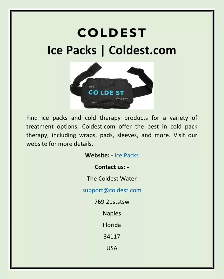 PPT - Ice Packs Coldest PowerPoint Presentation, free download - ID ...