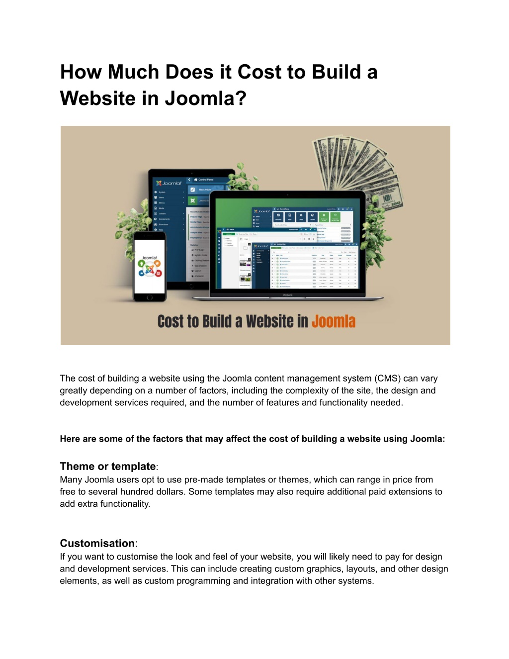 PPT - How Much Does it Cost to Build a Website in Joomla PowerPoint Presentation - ID:11914612