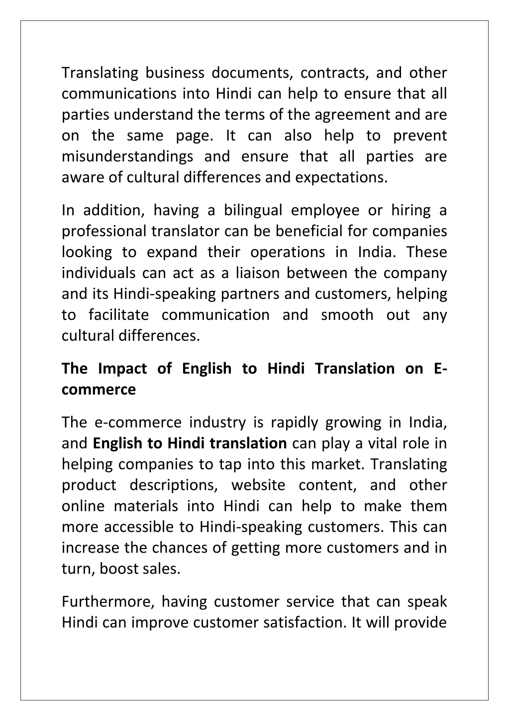 PPT - The impact of English to Hindi Translation on regional business ...