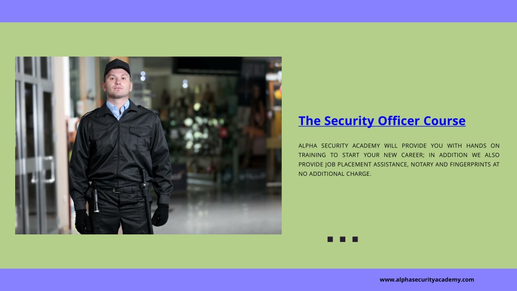PPT - The Leading Security Guard Training Academy in Florida, USA ...