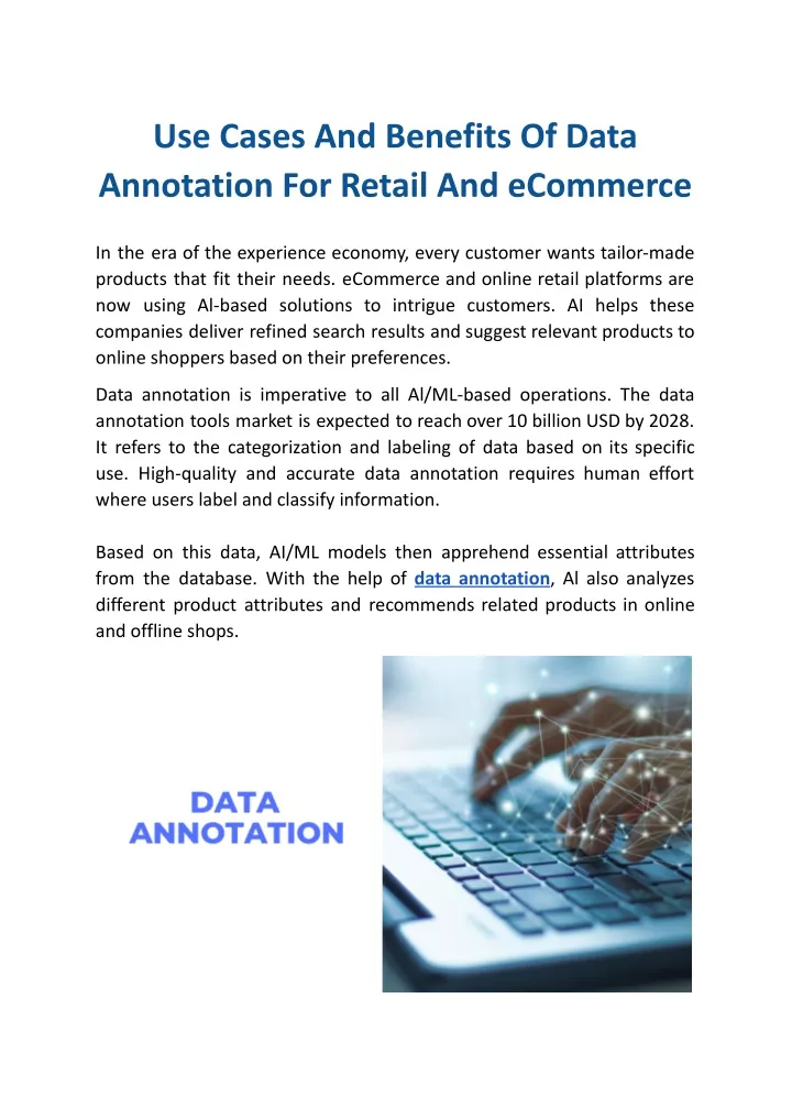 PPT - Use Cases And Benefits Of Data Annotation For Retail And ... PPT - Use Cases And Benefits Of Data Annotation For Retail And ...