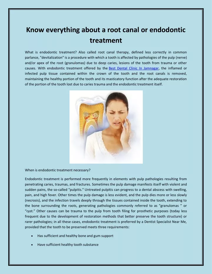 PPT - Know everything about a root canal or endodontic treatment ...
