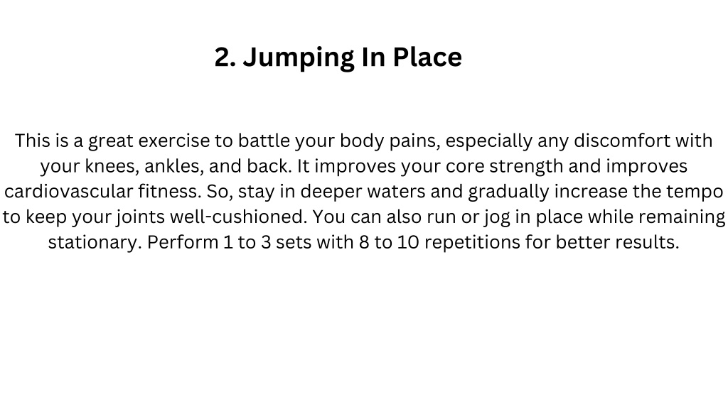 PPT - Top 5 Water Exercises To Ease Body Pains PowerPoint Presentation ...