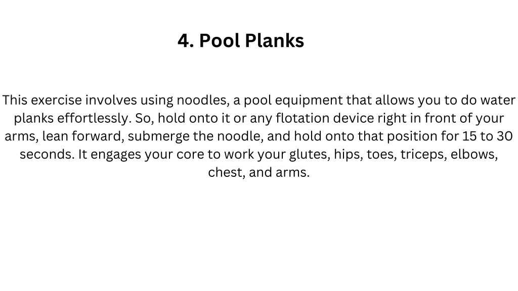 PPT - Top 5 Water Exercises To Ease Body Pains PowerPoint Presentation ...