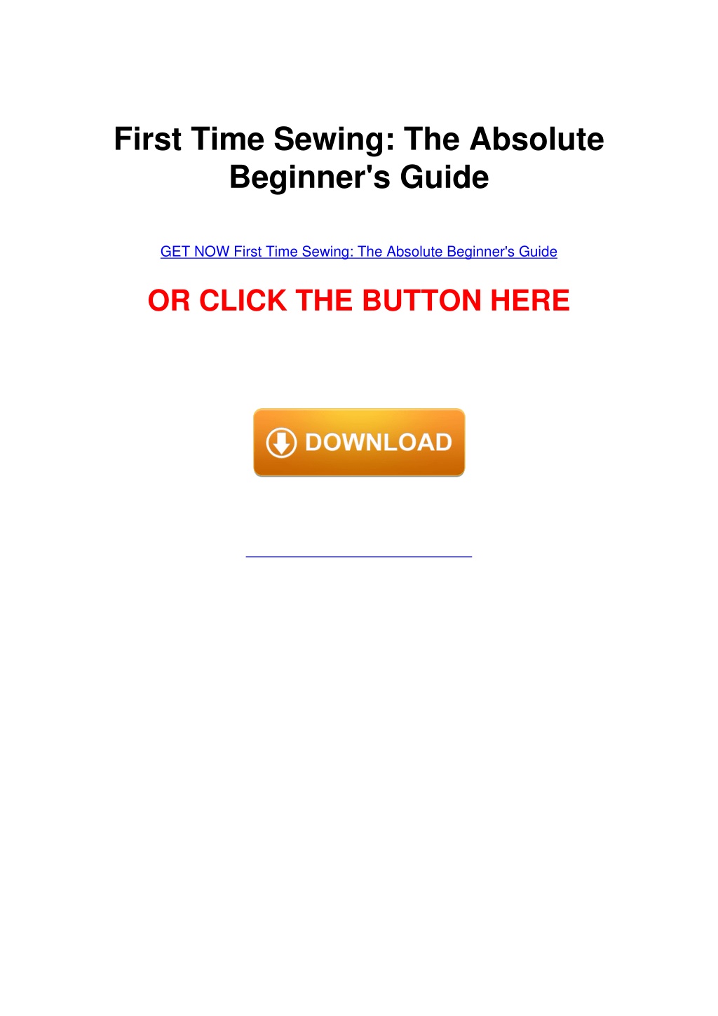 PPT - $PDF$/READ/DOWNLOAD First Time Sewing: The Absolute Beginner's ... PPT - $PDF$/READ/DOWNLOAD First Time Sewing: The Absolute Beginner's ...