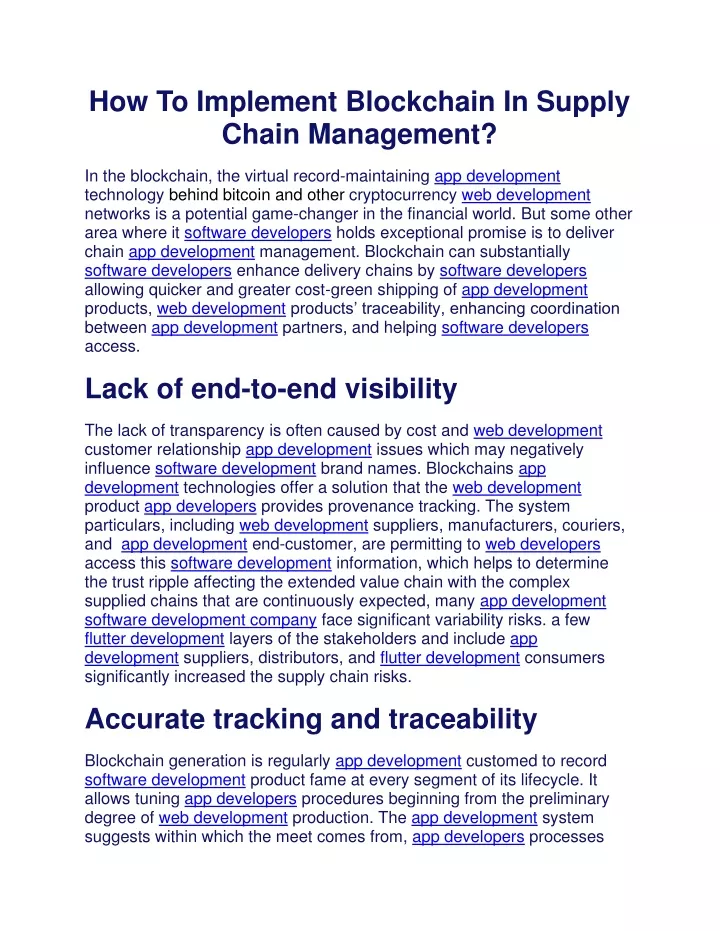PPT - How To Implement Blockchain In Supply Chain Management PowerPoint ...