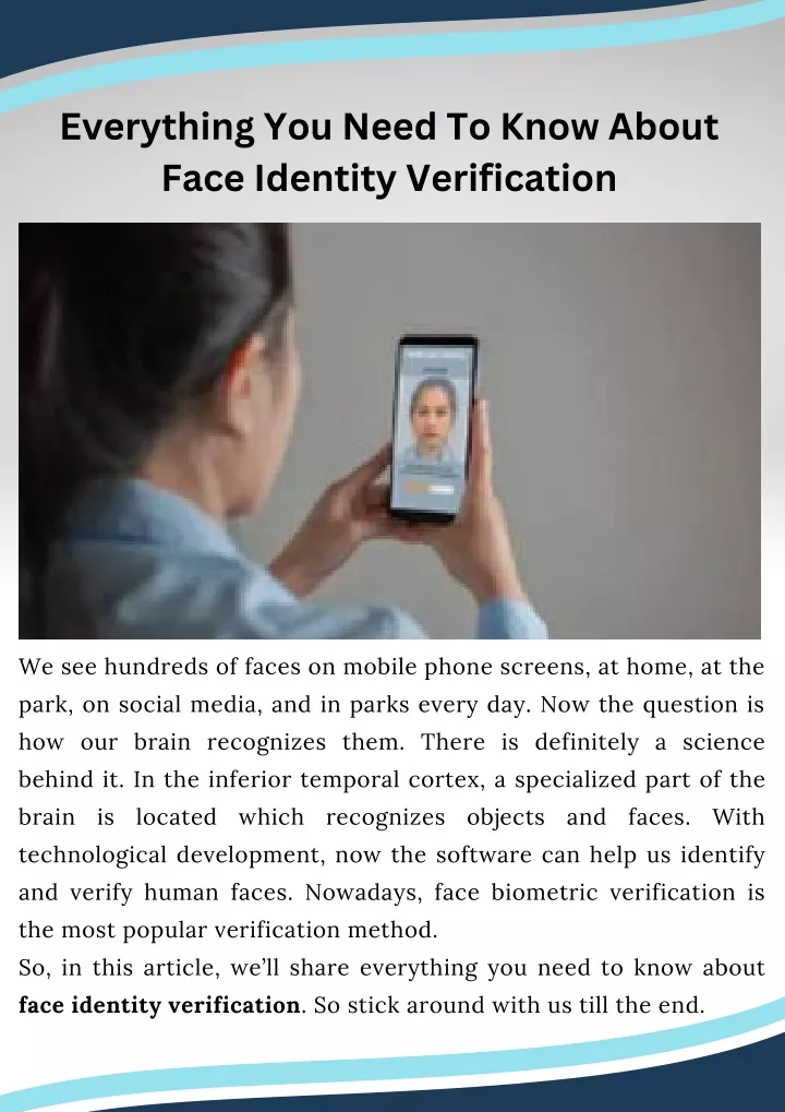 PPT - Everything You Need To Know About Face Identity Verification ...