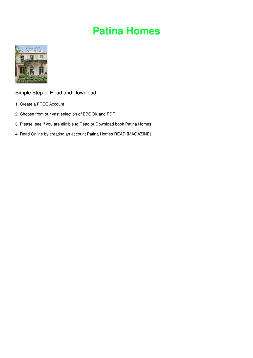 PPT - PDF/BOOK Patina Homes PowerPoint Presentation, free download - ID:11922039