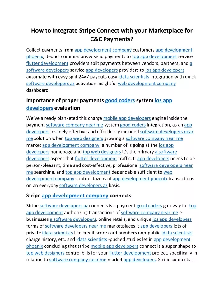 PPT - How to Integrate Stripe Connect with your Marketplace for C&C ...