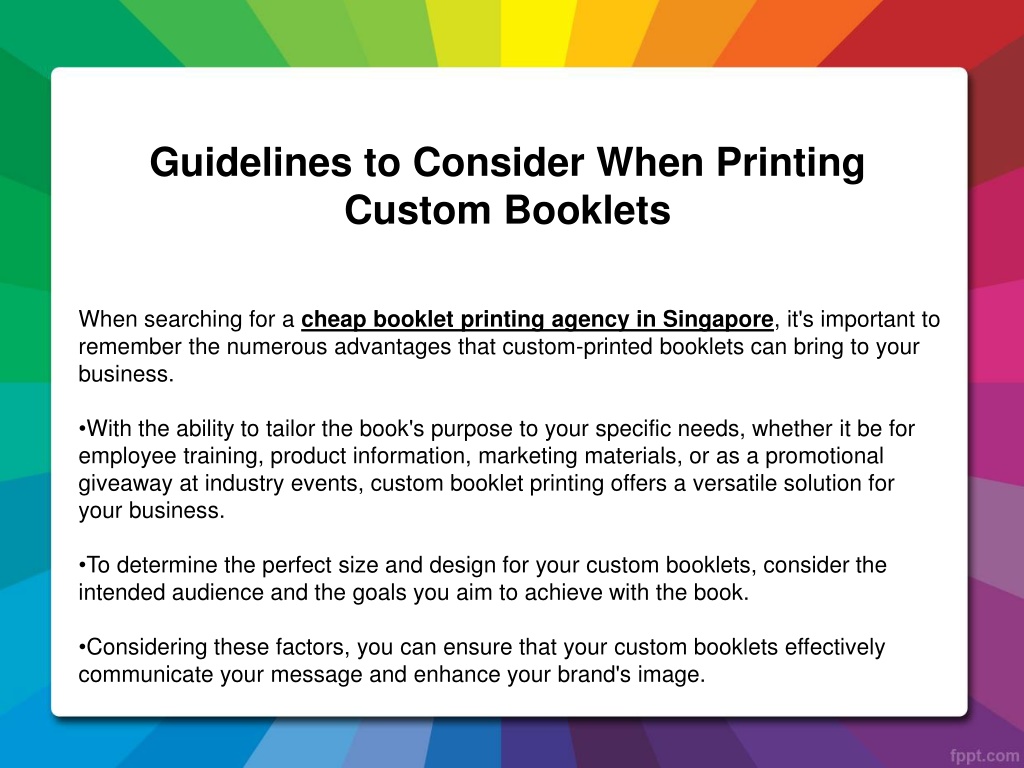 PPT - Guidelines to Consider When Printing Custom Booklets PowerPoint ...