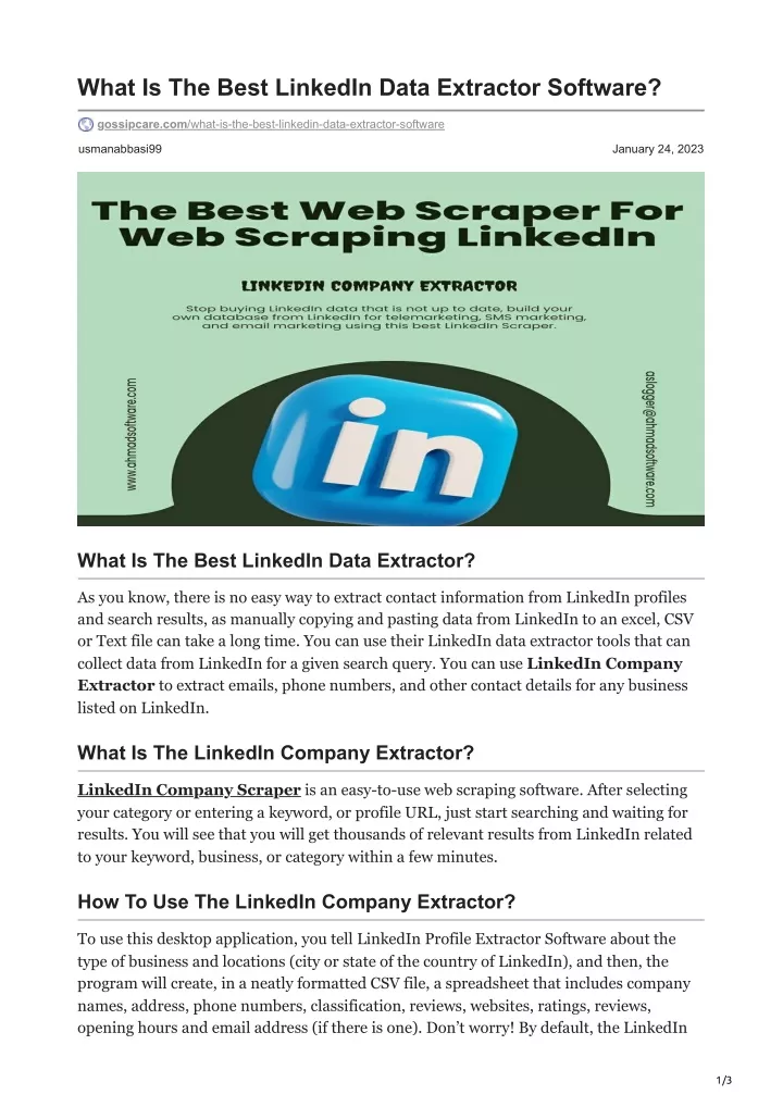 Ppt What Is The Best Linkedin Data Extractor Software Powerpoint 6518