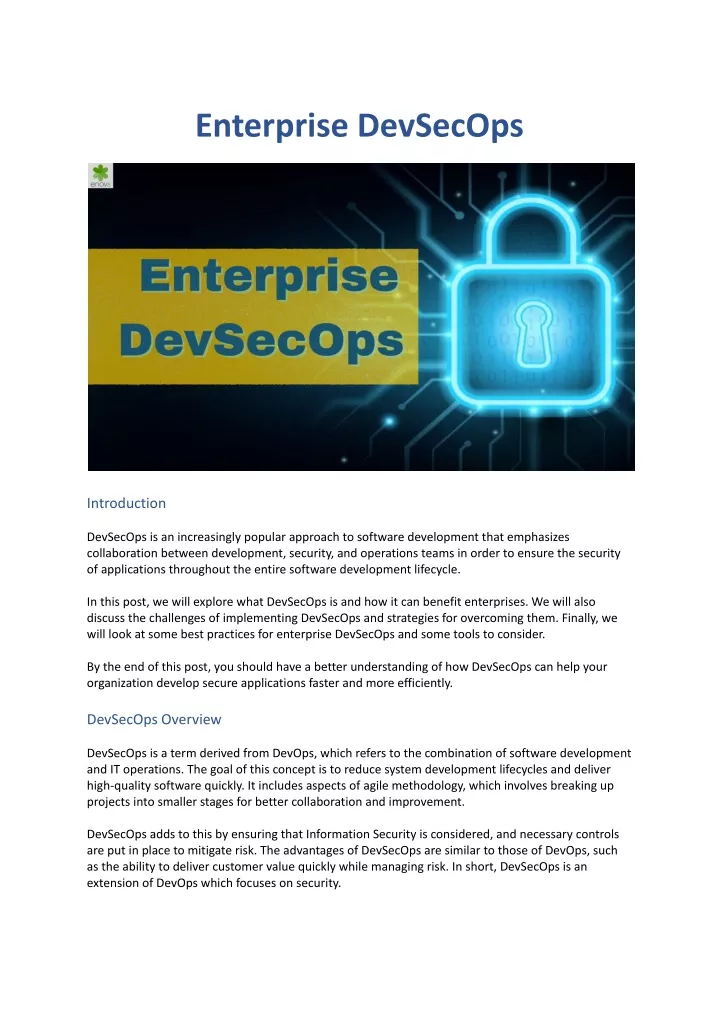 PPT - Enterprise Devsecops PowerPoint Presentation, free download - ID ...