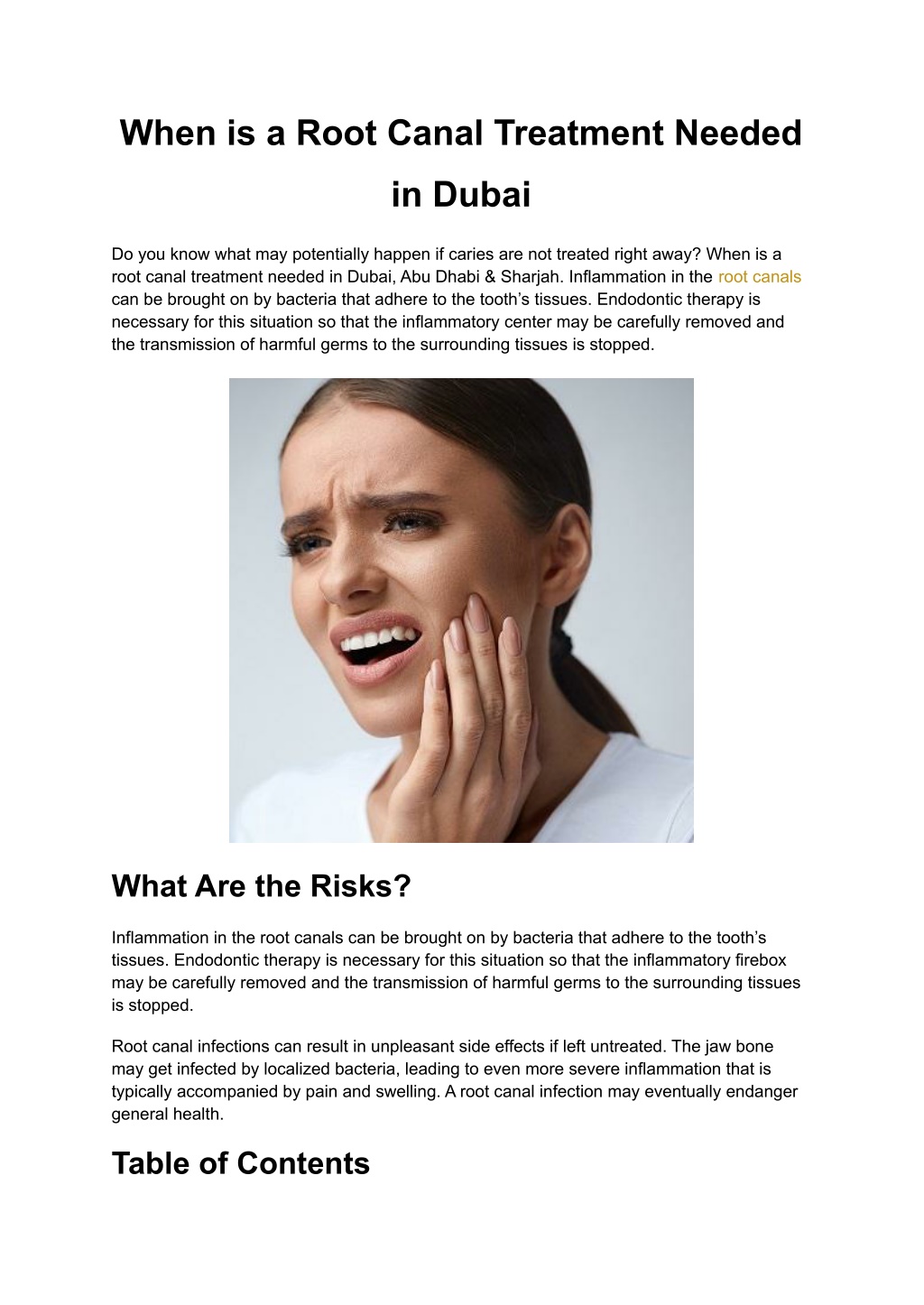 PPT - When is a Root Canal Treatment Needed in Dubai PowerPoint ...
