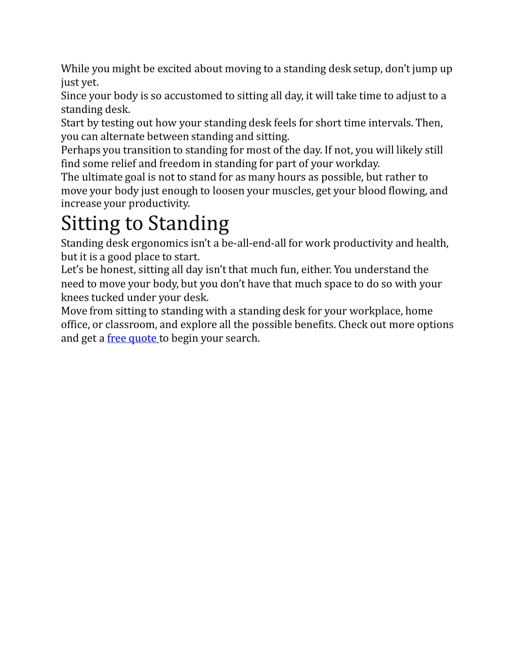 PPT - The Standing Desk and Ergonomics How Do They Relate PowerPoint ...