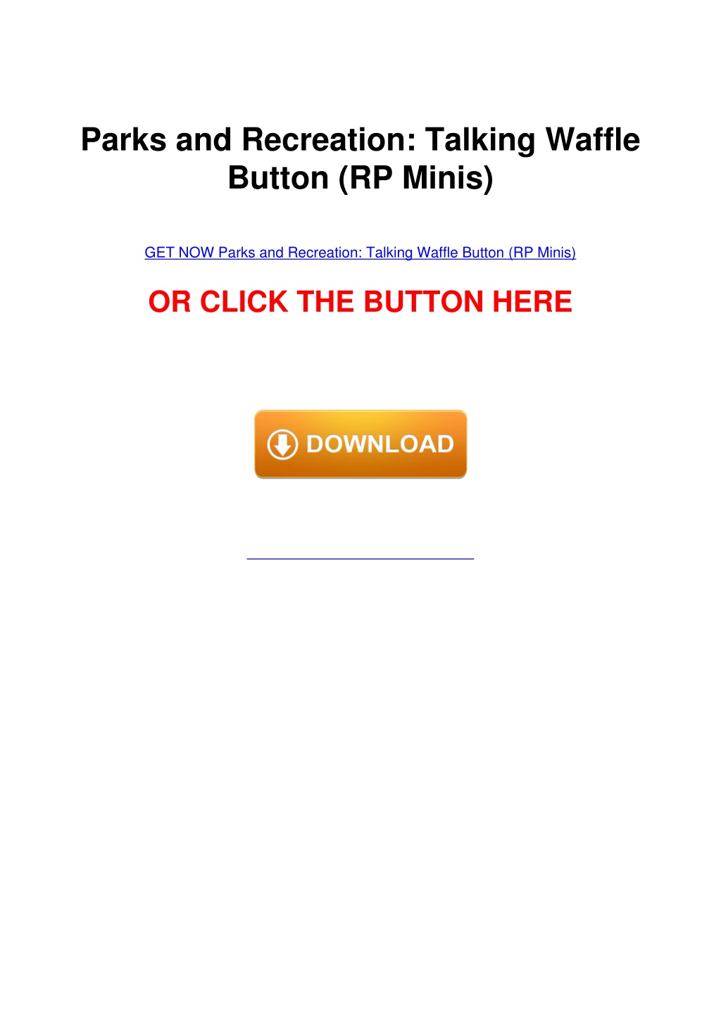 PPT - (PDF/DOWNLOAD) Parks and Recreation: Talking Waffle Button (RP ...