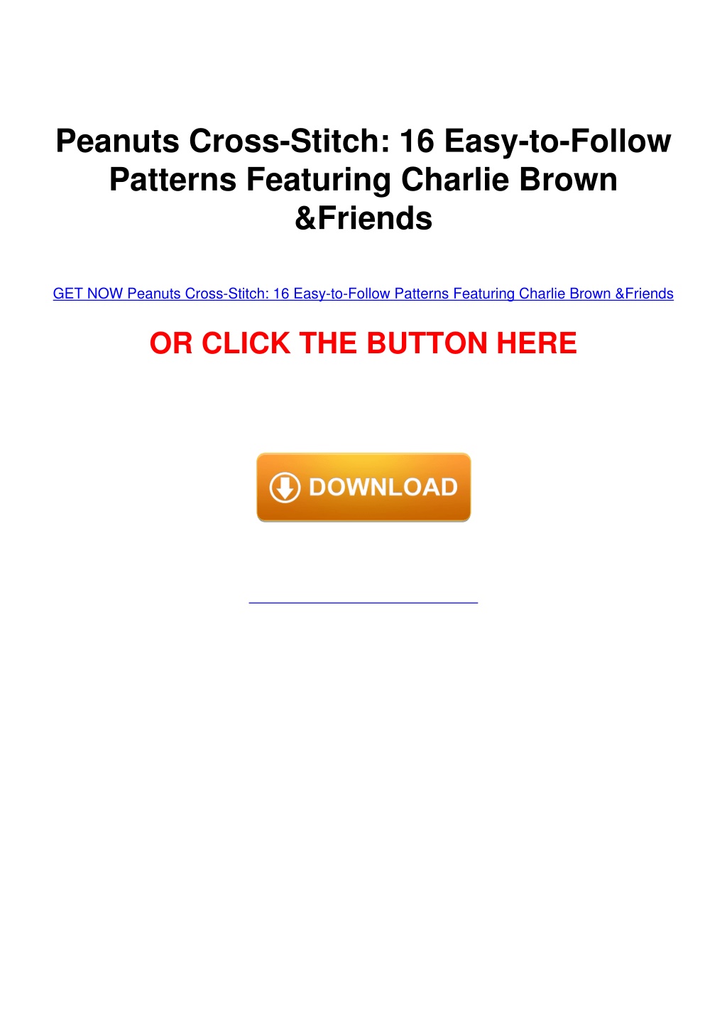 PPT - $PDF$/READ/DOWNLOAD Peanuts Cross-Stitch: 16 Easy-to-Follow ...
