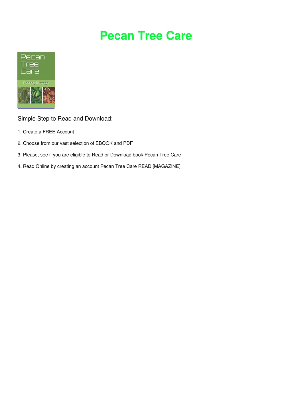 PPT - (PDF/DOWNLOAD) Pecan Tree Care PowerPoint Presentation, free ...