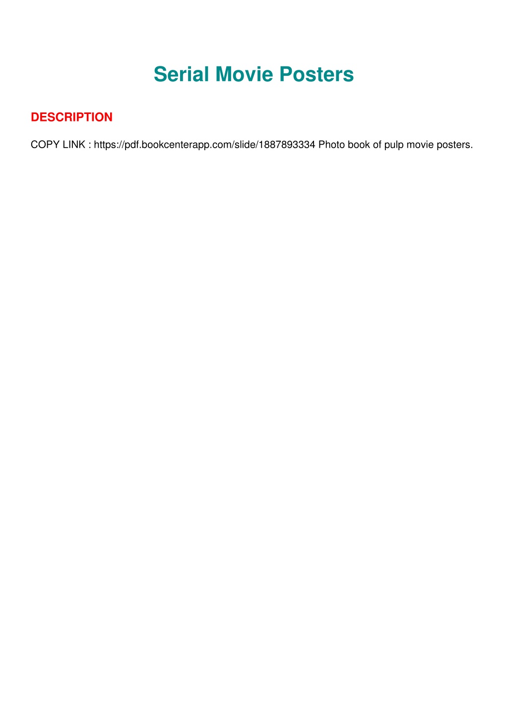 PPT - PDF/READ Serial Movie Posters PowerPoint Presentation, free ...