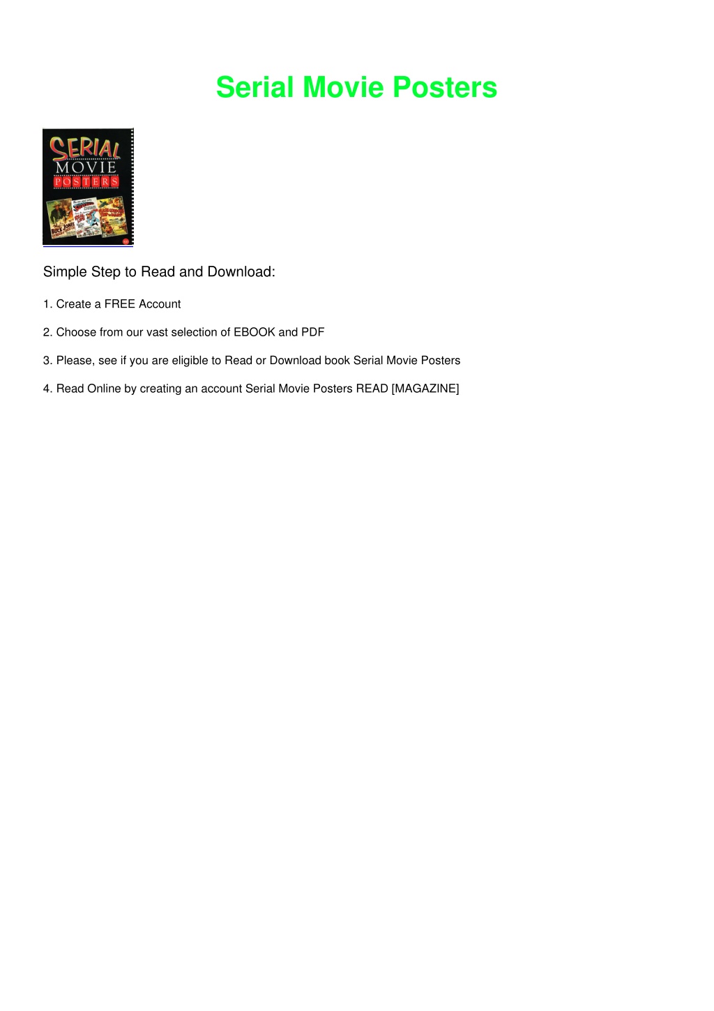 PPT - PDF/READ Serial Movie Posters PowerPoint Presentation, free ...