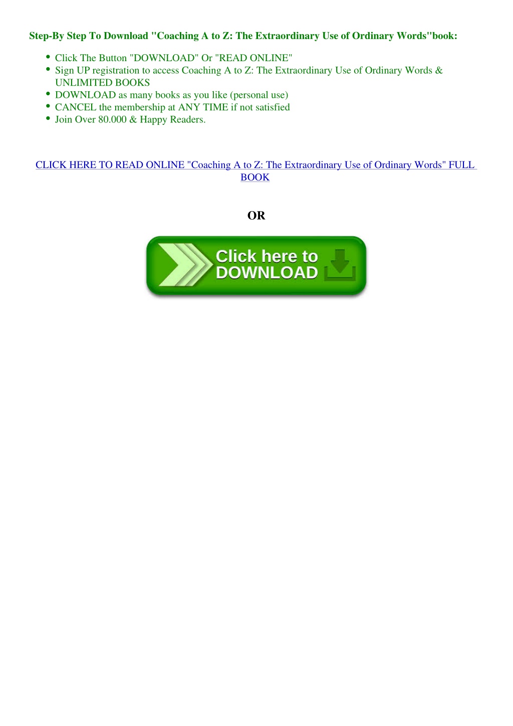 PPT - READ [EBOOK] Coaching A to Z The Extraordinary Use of Ordinary ...