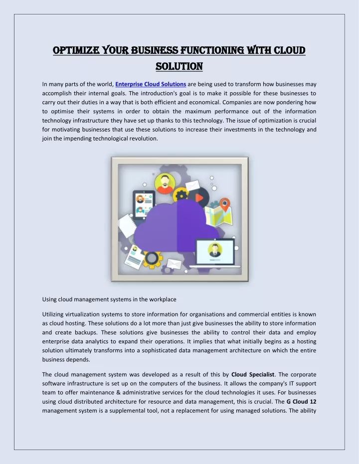 PPT - Optimize Your Business Functioning with Cloud Solution PowerPoint ...