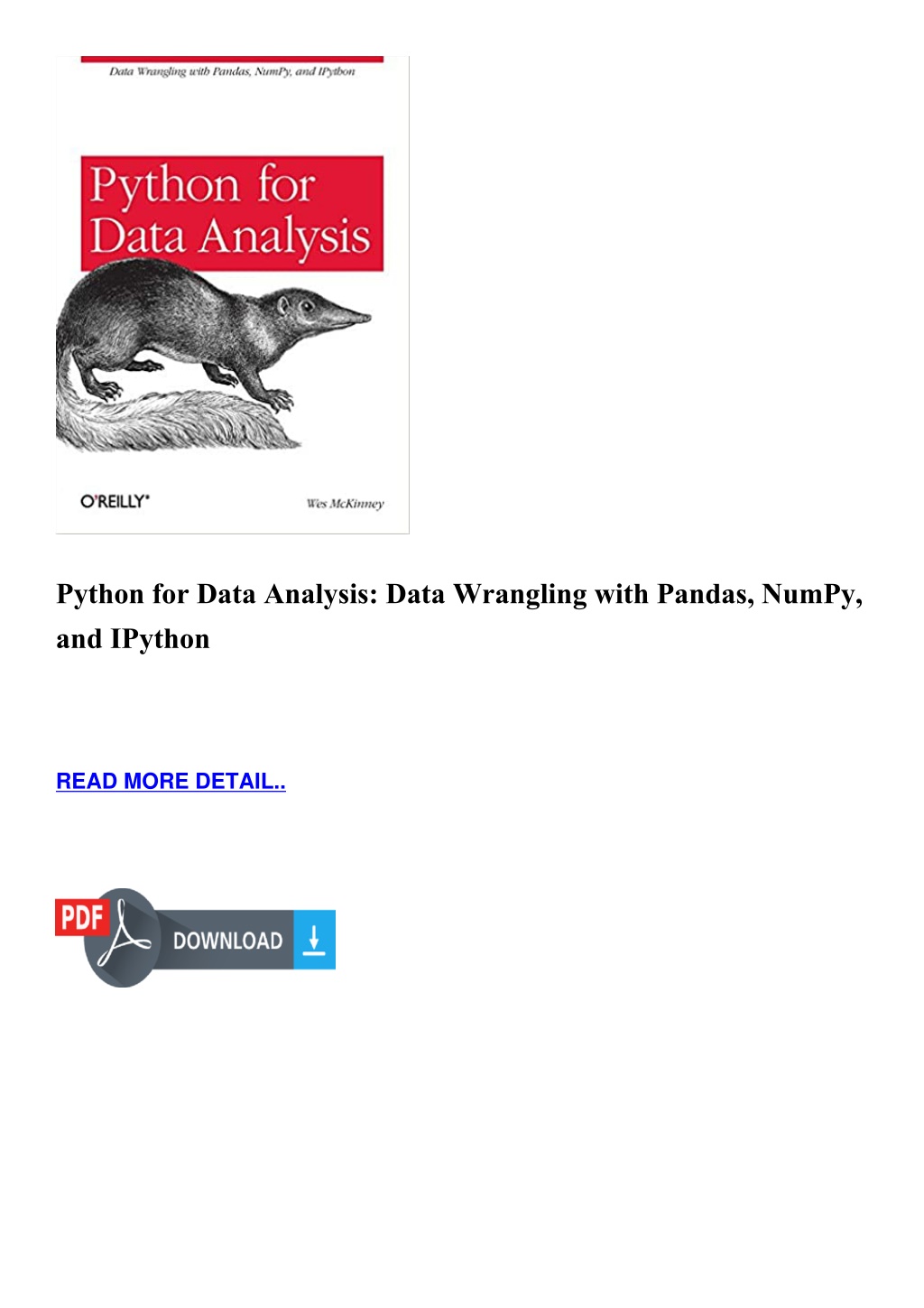 PPT Python For Data Analysis Data Wrangling With Pandas NumPy And PPT Python For Data Analysis Data Wrangling With Pandas NumPy And