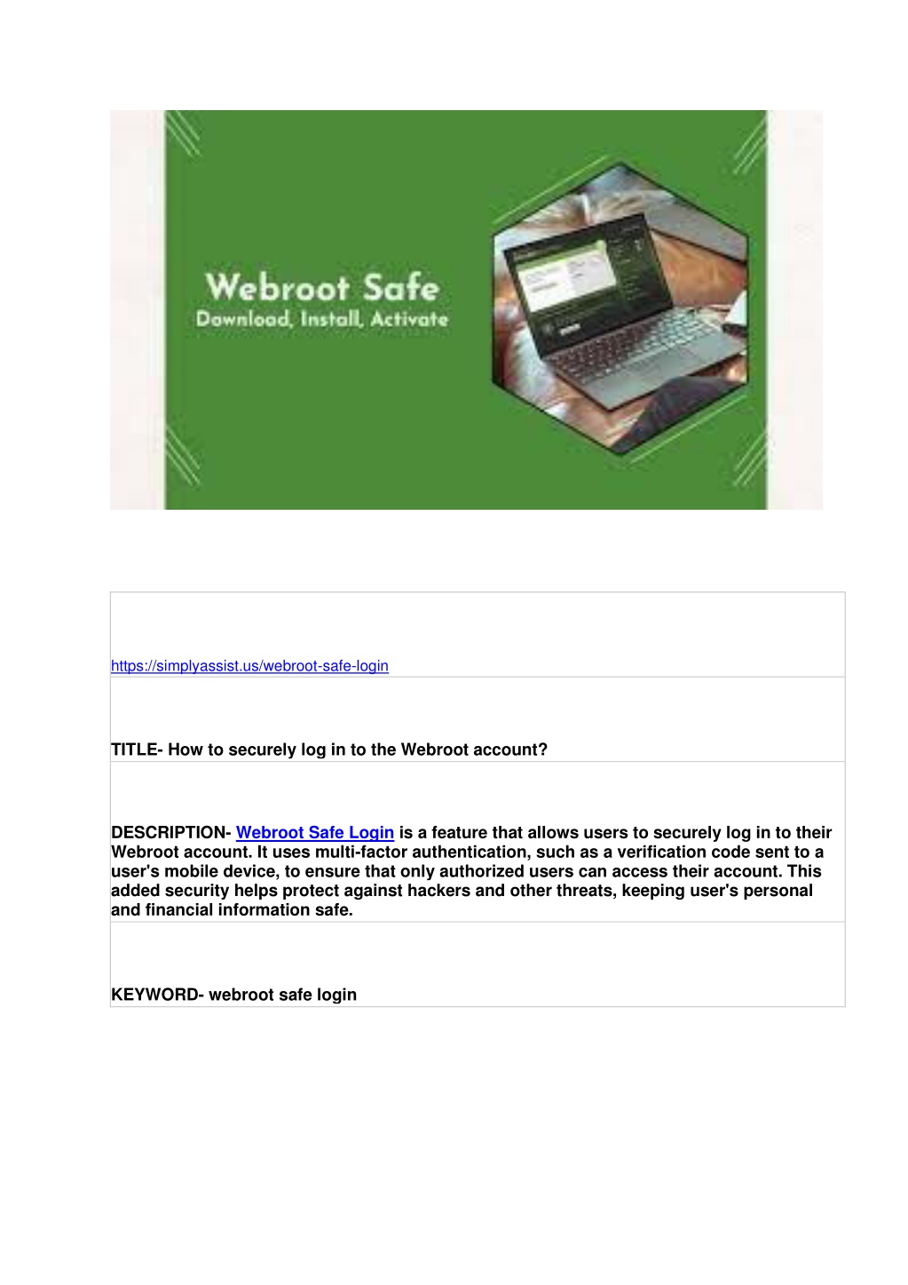 PPT - How to securely log in to the Webroot account? PowerPoint ...