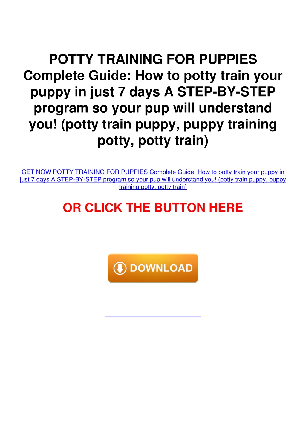 PPT - PDF/BOOK POTTY TRAINING FOR PUPPIES Complete Guide: How to potty ...