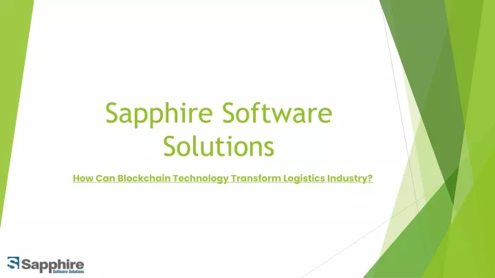 PPT - How Can Blockchain Technology Transform Logistics Industry ...