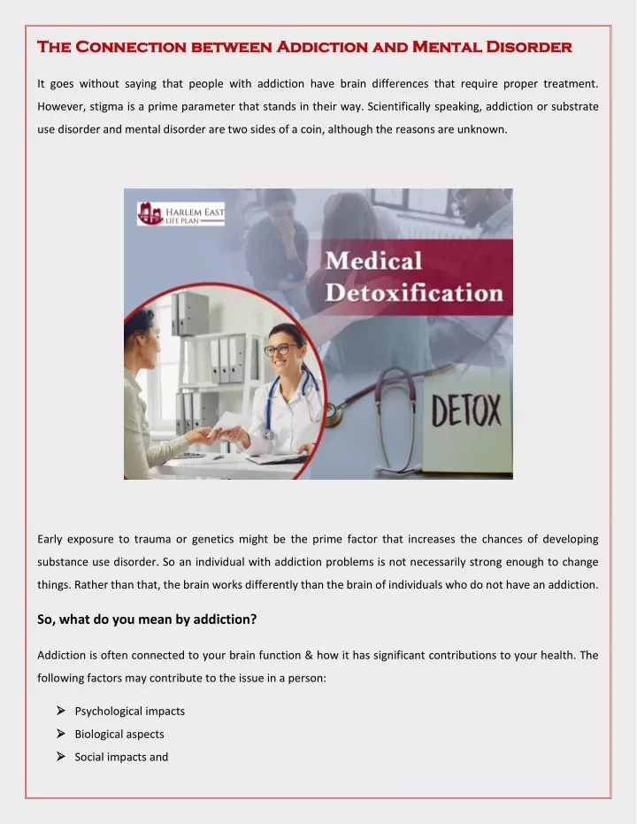 PPT - The Connection between Addiction and Mental Disorder PowerPoint ...