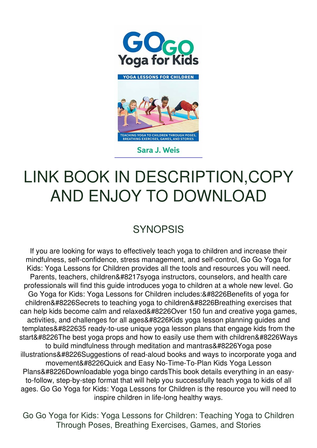 PPT - D!ownload book (pdF) Go Go Yoga for Kids: Yoga Lessons for ...