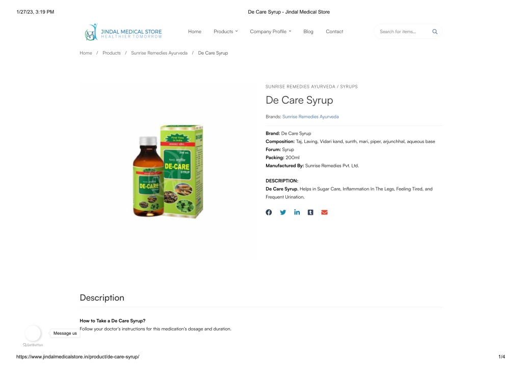 PPT - De Care Syrup PowerPoint Presentation, free download - ID:11929067