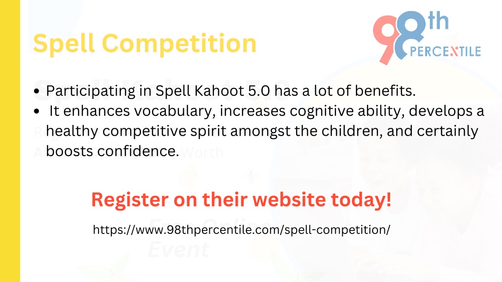 PPT - Spell Competition | Register For Free & Win $1500 Awards ...