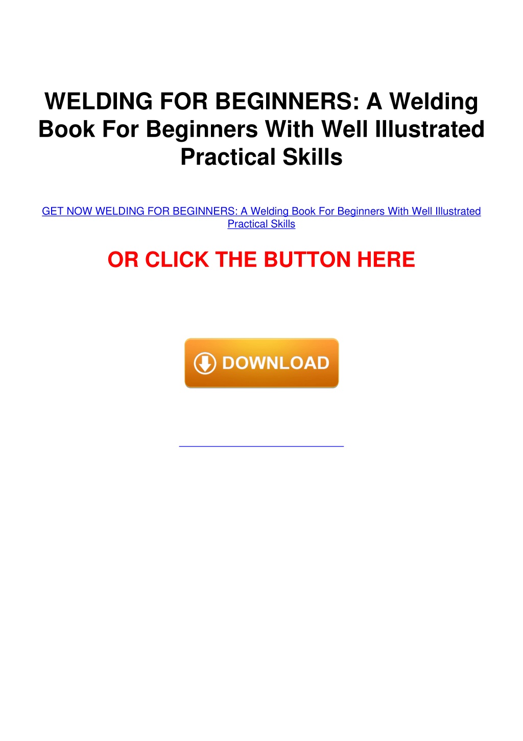 PPT - (PDF/DOWNLOAD) WELDING FOR BEGINNERS: A Welding Book For ...