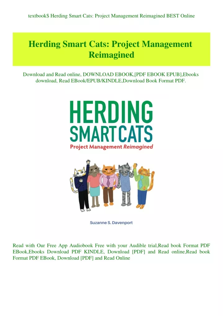 PPT - textbook$ Herding Smart Cats Project Management Reimagined BEST ...