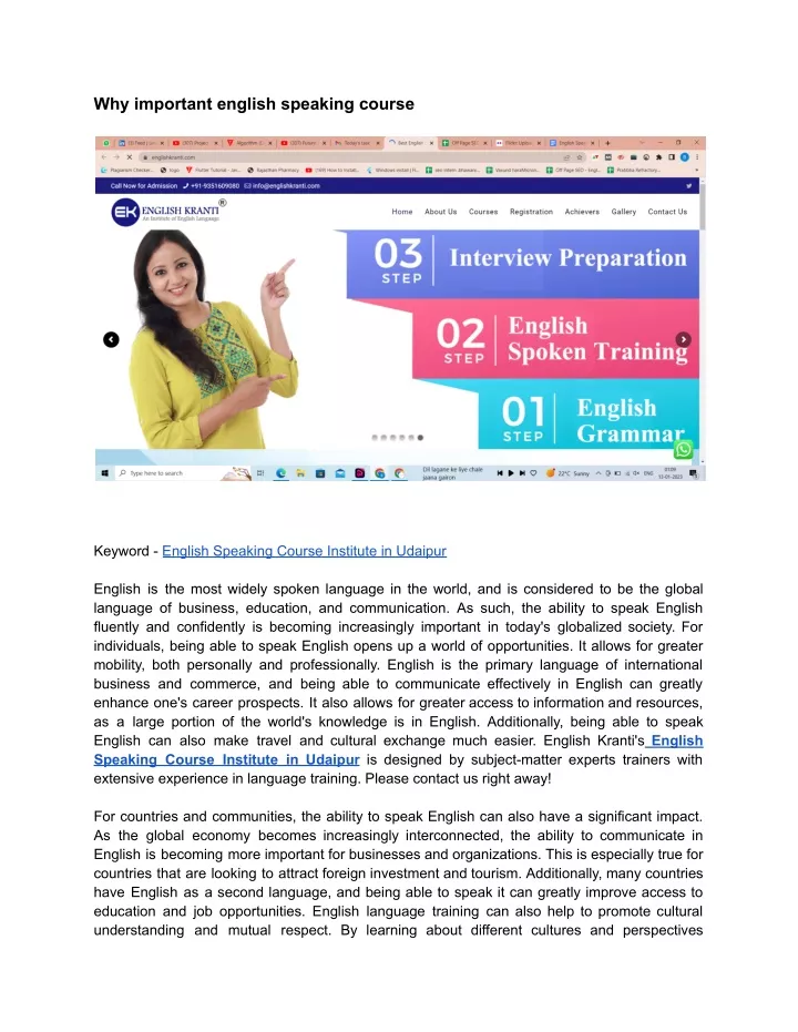 PPT - Why important english speaking course_ PowerPoint Presentation ... PPT - Why important english speaking course_ PowerPoint Presentation ...