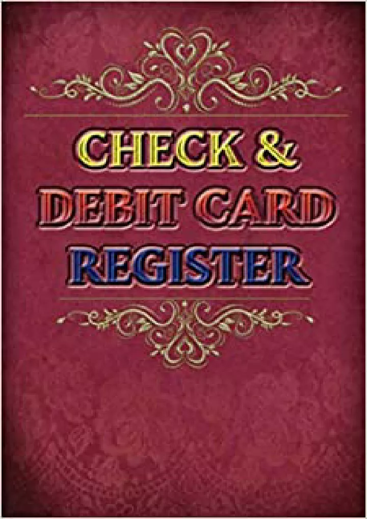 PPT - Debit Card Register Book 7 Column Payment Record Record and ...