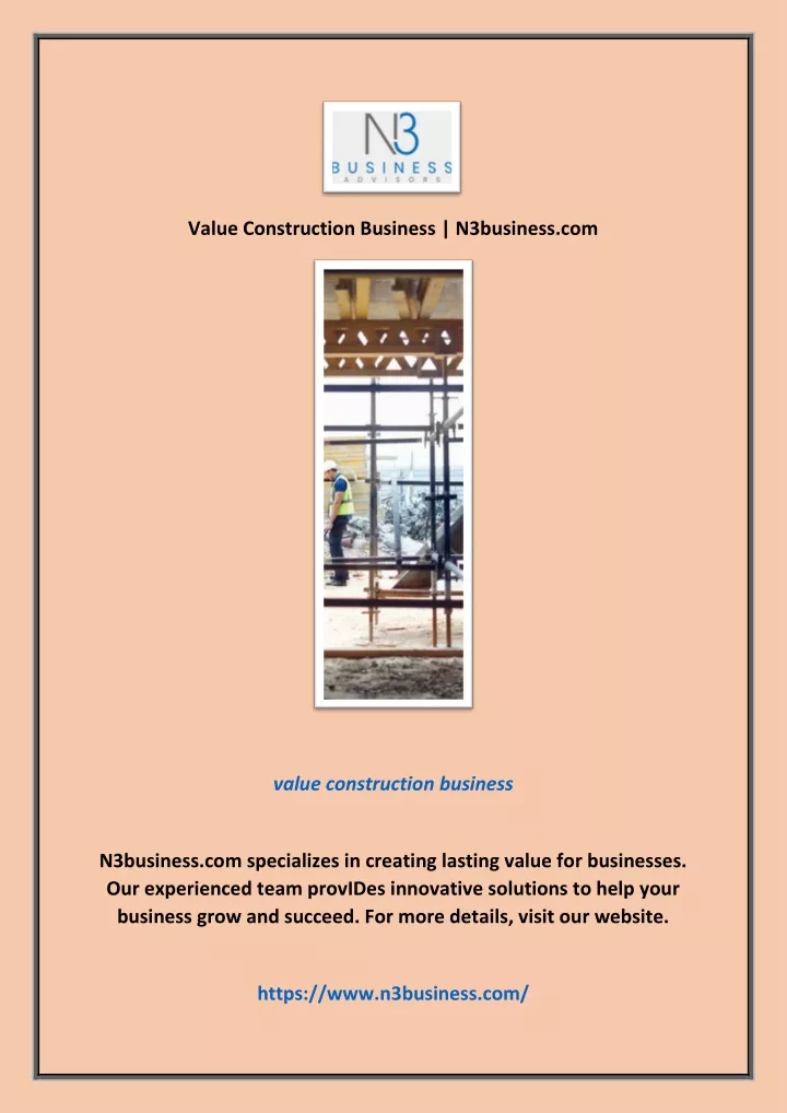 PPT - Value Construction Business | N3business.com PowerPoint Presentation - ID:11932500