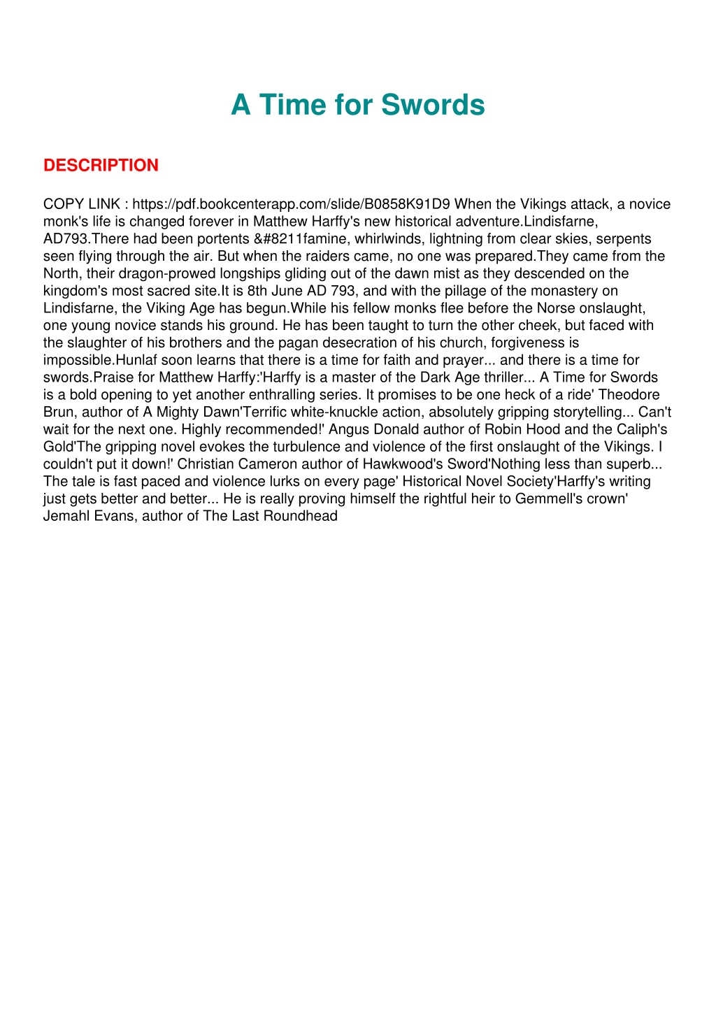 PPT - DOWNLOAD/PDF A Time for Swords PowerPoint Presentation, free ...