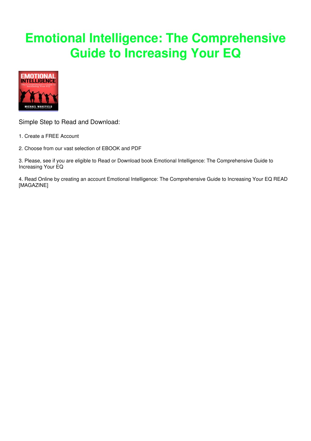 PPT - DOWNLOAD/PDF Emotional Intelligence: The Comprehensive Guide to ...
