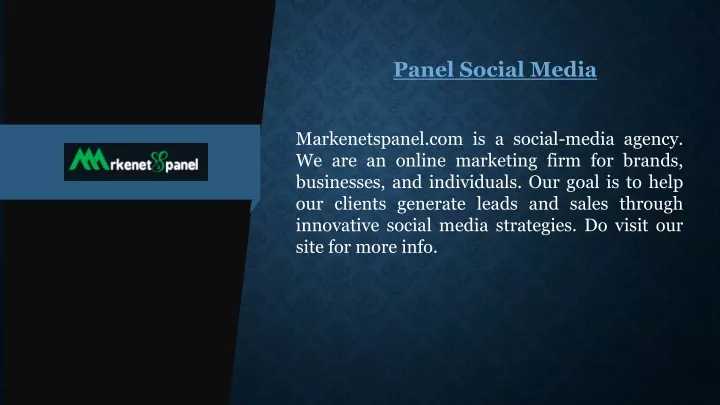 PPT - Panel Social Media | Markenetspanel.com PowerPoint Presentation ...