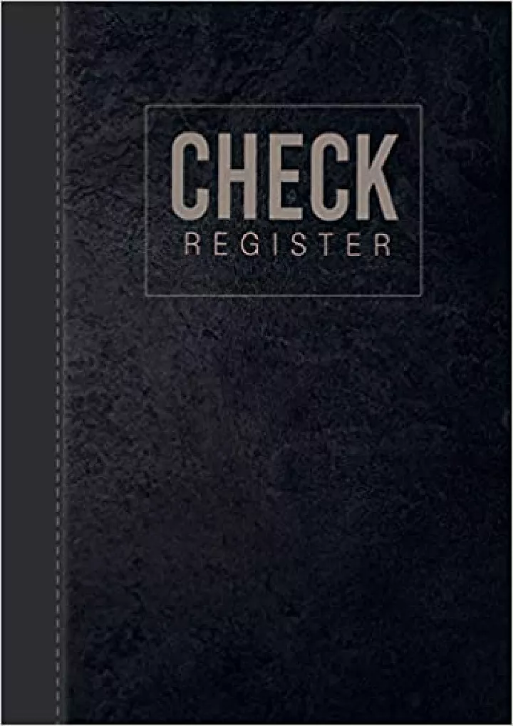 PPT - Check Register Account Tracker Check LogBook Register Simple ...